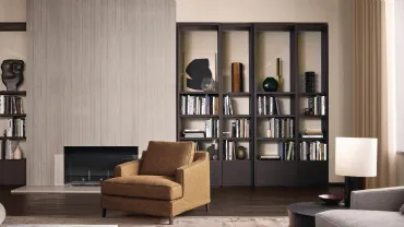 Wall System 01 bookcase by Poliform